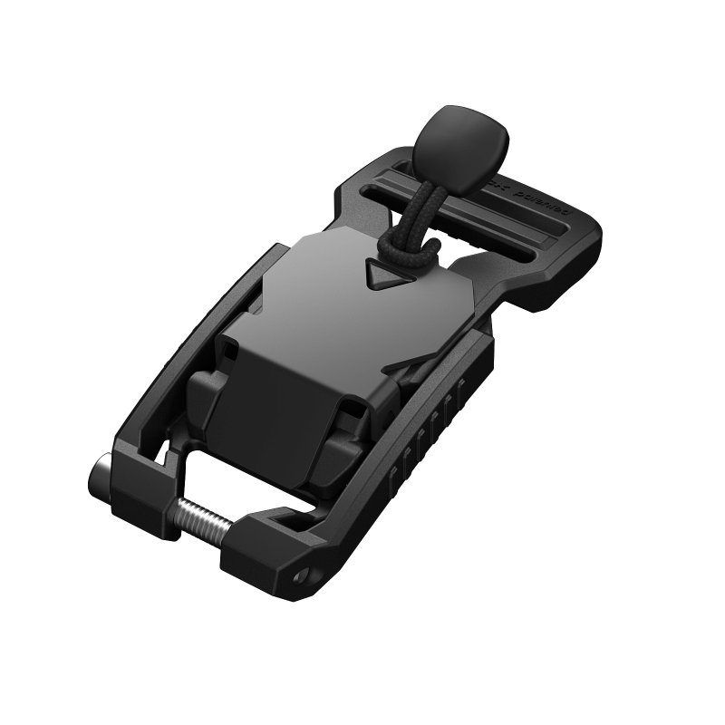 V-BUCKLE 25 Swivel Mount Black Flap With Pull Tab